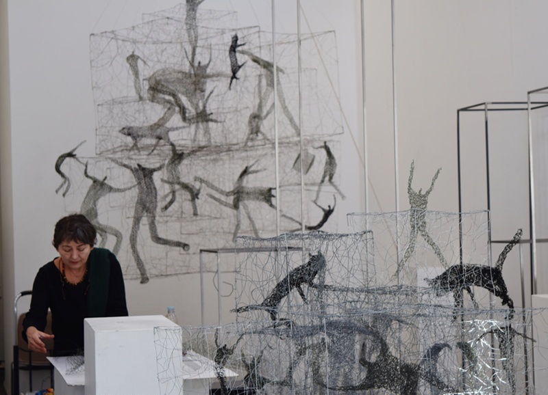 Barbara Licha, Ultimo Project artist, her studio at ARCCO.; 2016; Lyn Hearne; 20... | eHive