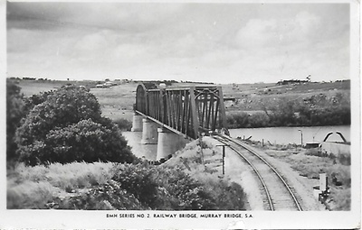 Postcard of the Railway Bridge, Murray Bridge, c 1940.; Murray Views ...