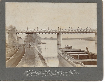 Photo of the Murray Bridge as Christmas Card, 1904.; Unknown; 1904; MB ...