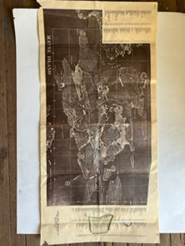 Mayne Island 1960s Satellite Map; Lockwood Survey Corporation Ltd.; c ...