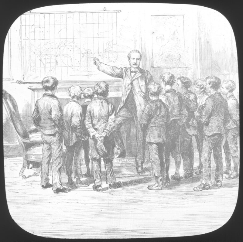 Gordon's "King's" [teacher instructing pupils about the life of Charles ...