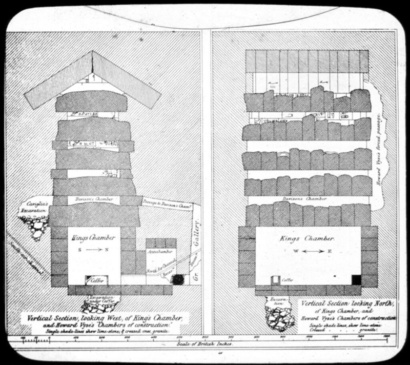 Engraved vertl. sect. of King's chamber & Howard Vyse's chambers / by ...
