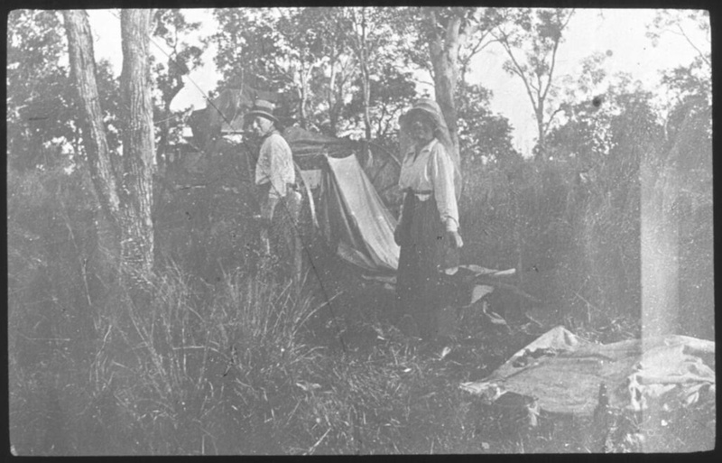 John and Jean Flynn at an unidentified campsite in the bush [John Flynn ...
