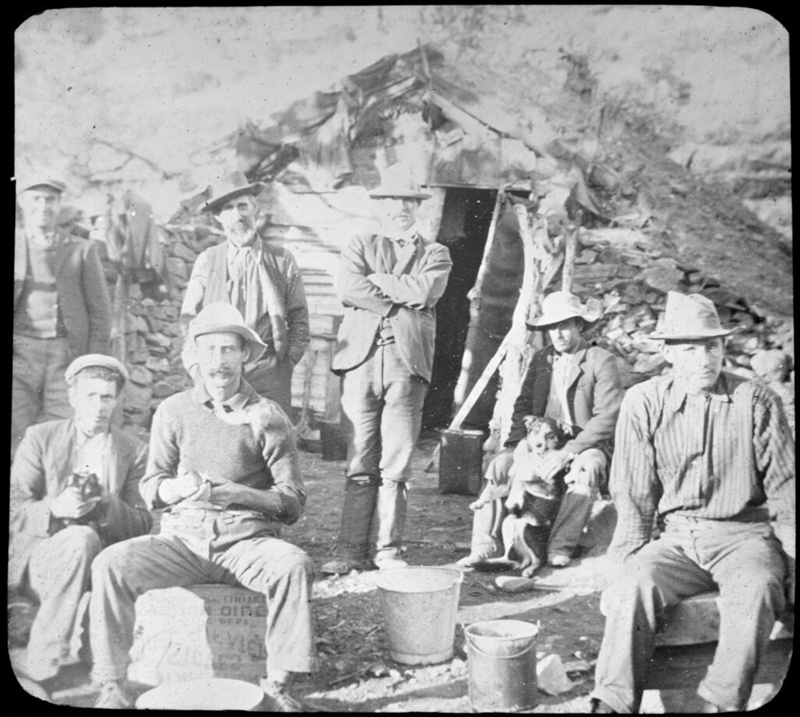 Miners, Yudnamutana, South Australia : lantern slide used by Rev. F.H ...