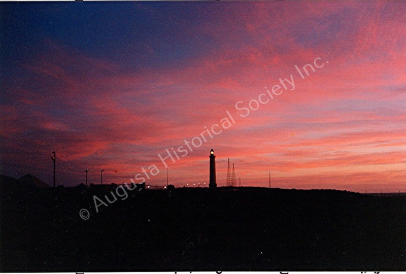 Lighthouse at sunset; 1990; P90-26 | eHive