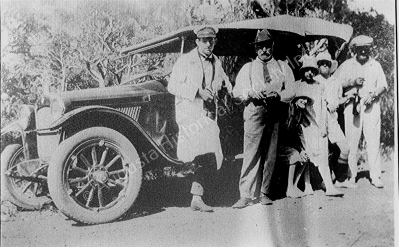 Visitors to caves. Taxi driver - T E Kinsella Cave guide - Tim Connoly ...