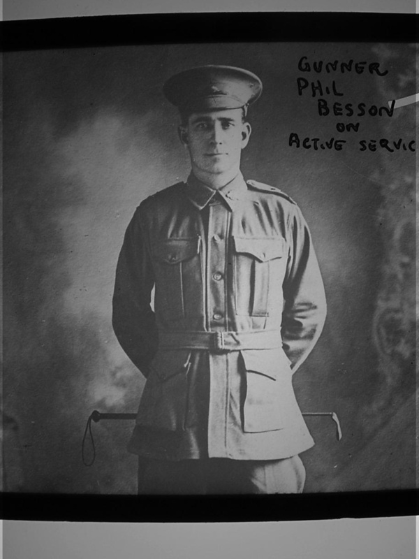 BESSON, Phillip Maurice (Morris?) Rank: Gunner. Unit: 9th Field ...