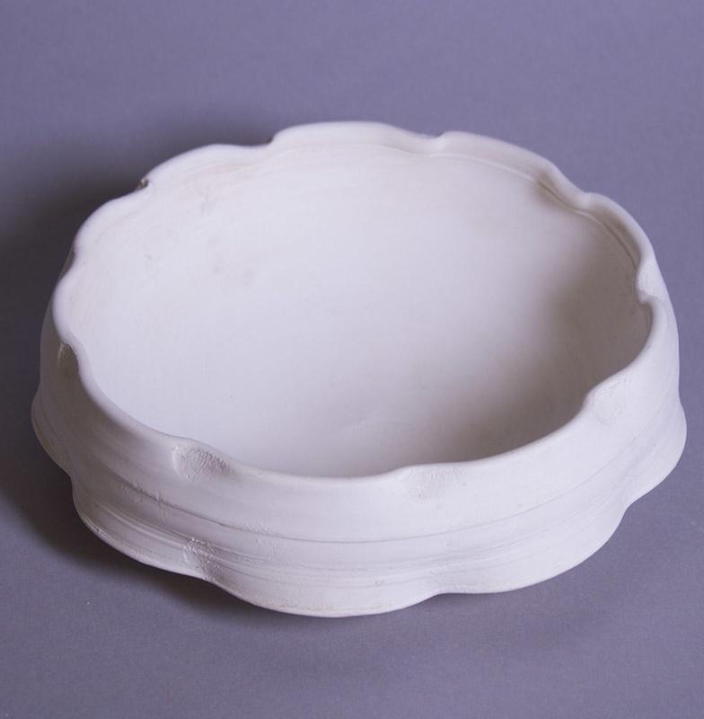 Bisque Bowl with skirted rim; Meadows, Alleghany; BC169 | eHive