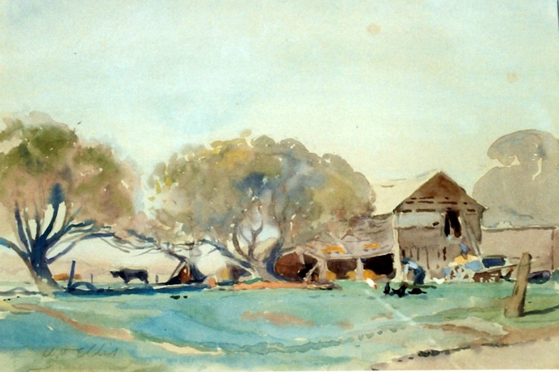 Untitled (The Barn at Grose Farm); Alfred T. Clint 1879-1936; 1920s ...