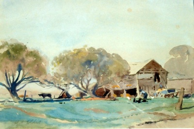 Untitled (The Barn at Grose Farm); Alfred T. Clint 1879-1936; 1920s ...