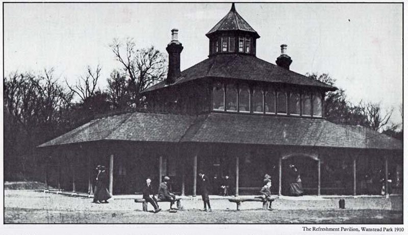 Book or periodical illustration: "The Refreshment Pavilion, Wanstead ...
