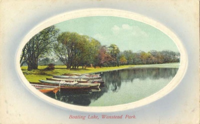 Postcard: "Boating lake, Wanstead Park"; ARN0134 | eHive