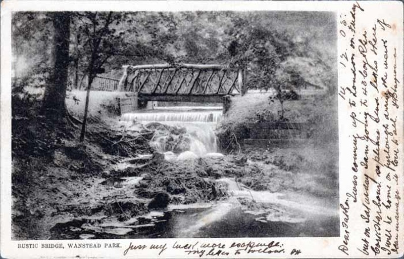 Postcard: "Rustic Bridge, Wanstead Park"; ARN0391 | eHive