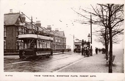 Postcard: "Tram Terminus, Wanstead Flats, Forest Gate"; ARN0438 | eHive