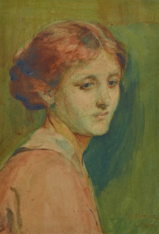 'Head Study'; Dora Meeson; 1911; AC 0154 | eHive