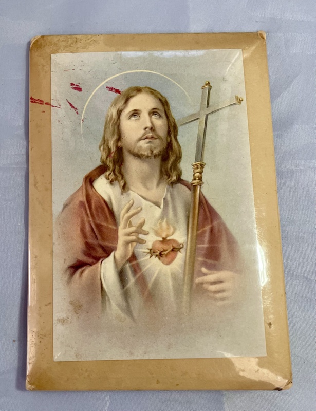 Framed picture of the Scared Heart of Jesus; 1960s; 2023.1269 | eHive