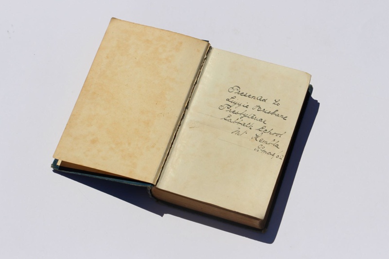 Hardcover book 'Monica' with flyleaf inscription; Evelyn Everett-Green ...