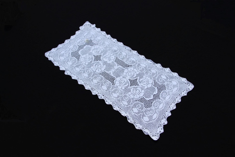 Crocheted lace altar cloth from St Clement's Catholic Church, cotton ...