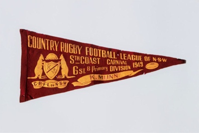 Pennant, Country Rugby Football League of N.S.W. awarded to Karl Munn ...