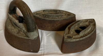 Set of 3 Gibson Tool, cold handled, sad irons.; Gibson Tool; c 1900 ...