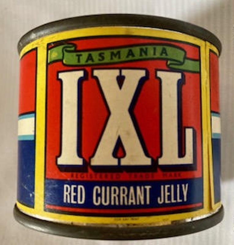Red currant jelly tin; H Jones and Co, IXL; [1930]; CRV:2021.1 | eHive