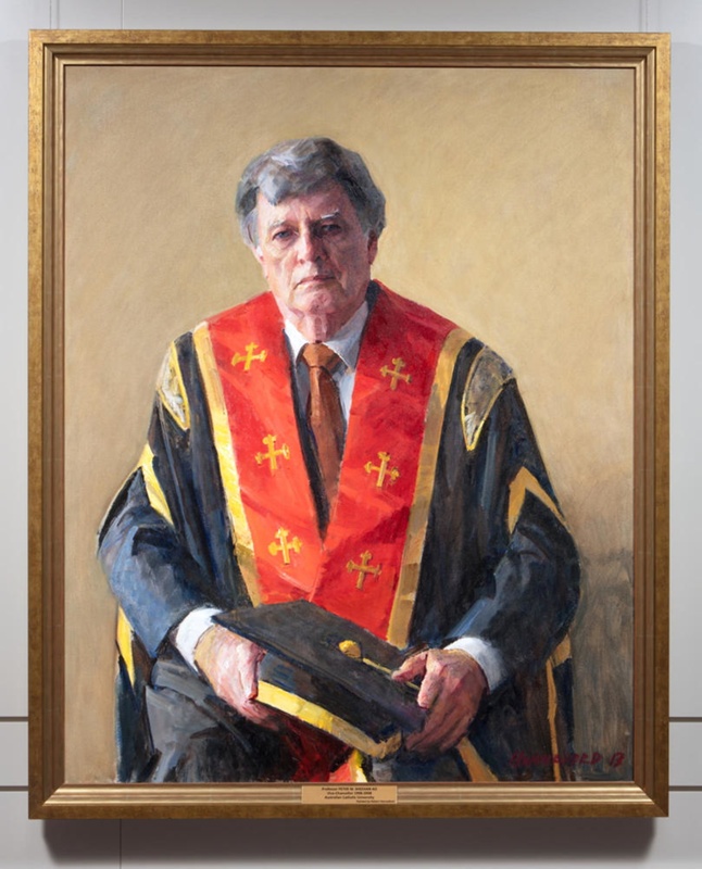 Portrait of Emeritus Professor Peter W. Sheehan AO; Robert Hannaford ...