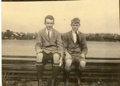 First boarding students Arthur Johnston (1923) and John Searle (1924 ...