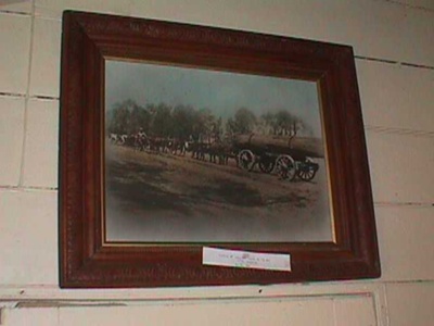 Landscape - Bullocks pulling timber jinker in carved wooden frame,; 706 ...