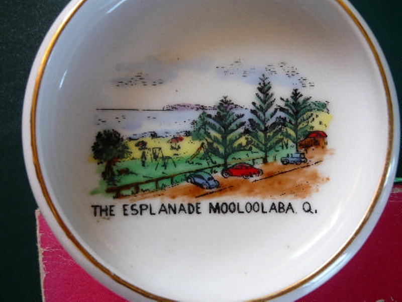 Dish, China, showing beach scene, souvenir from "The Esplanade ...