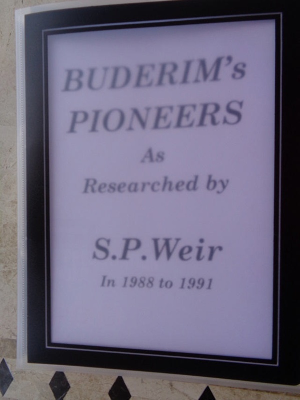 Research Folder - Buderim's Pioneers by Stuart Weir; Stuart Weir; 1988 ...
