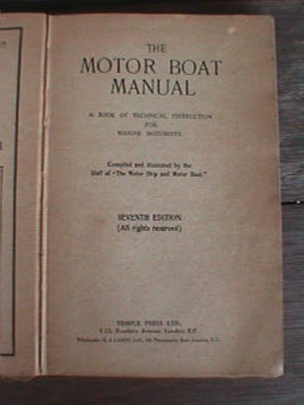 Motorboat Manual; Temple Press Ltd; 961.000 | eHive