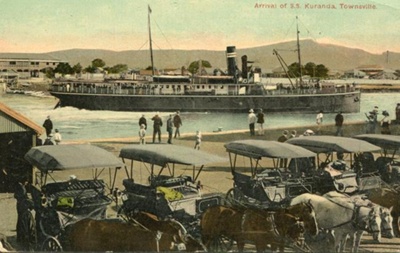 Willmett's Post Card, Arrival of the SS. Kuranda, Townsville Port ...