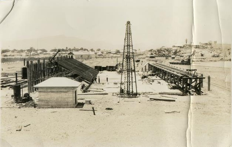 Progress on zinc handling facilities C1930, W.J. Laurie photographer ...