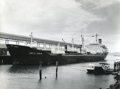 Loading molasses at No. 10 berth, Tanker Anco Swan, Townsville Port ...