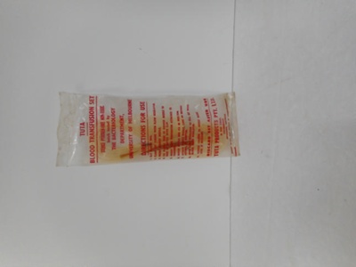 'Tuta' Blood Transfusion Set; Tuta Products pty ltd; c 1970s; 21.A.190 ...