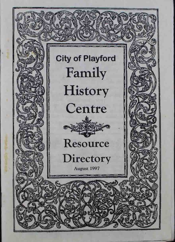 City of Playford Family History Centre Resource Directory; O'LEARY ...