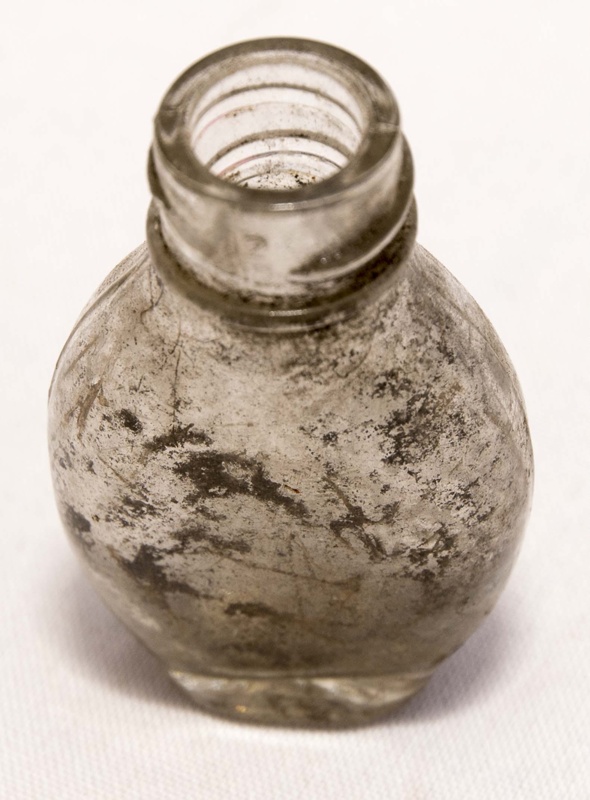 Small clear glass squat bottle; 2008.70 | eHive