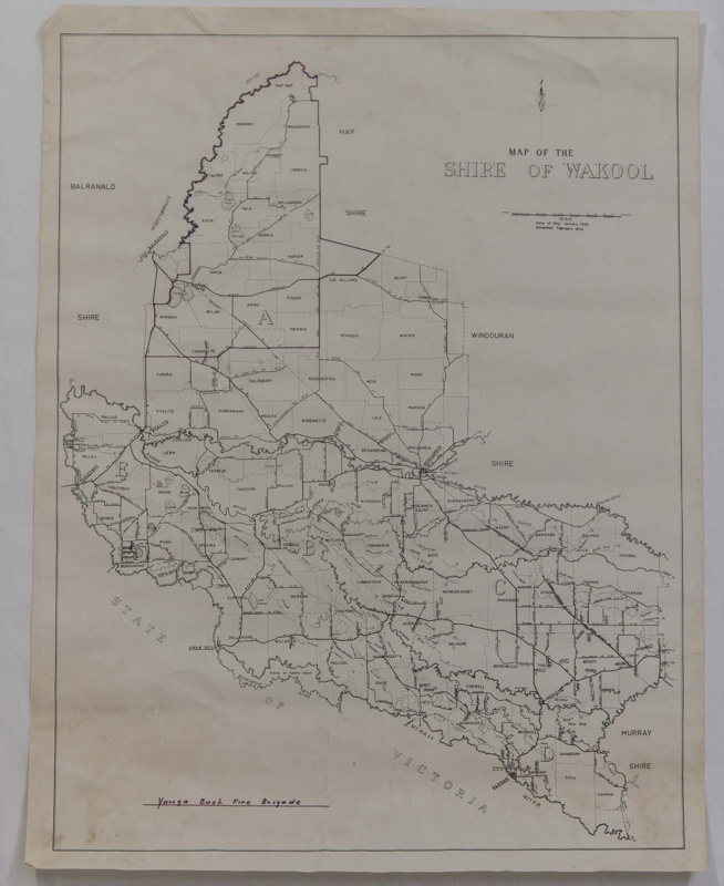 Map of the Shire of Wakool; Circa 1974; 2018.903 | eHive