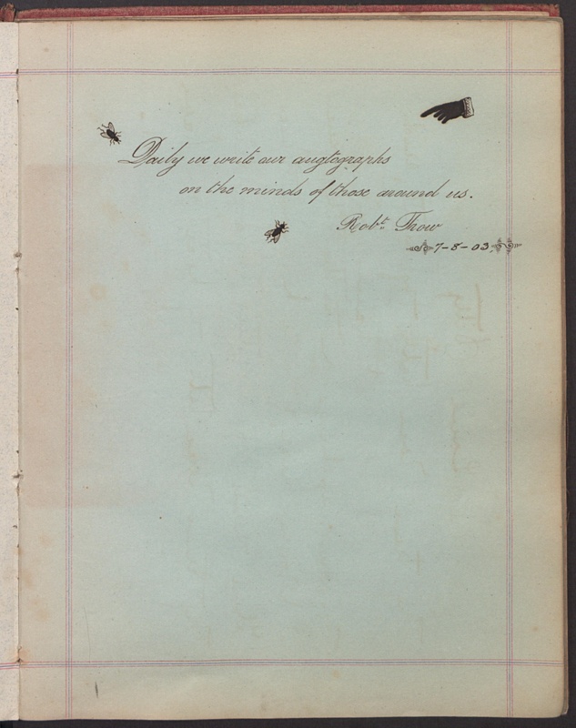 Autograph Album of Doris Lindsay 1902: Daily we write our autographs ...