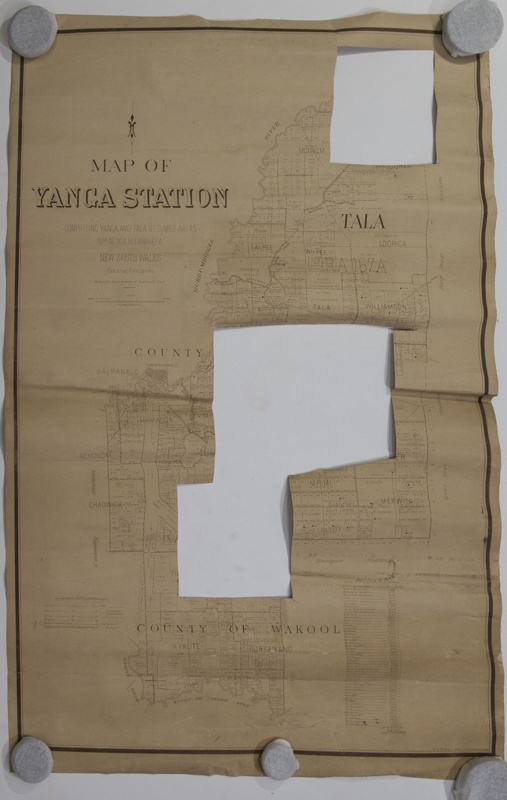 Map of Yanga Station Comprising Yanga and Tala Resumed Areas; 1904 ...