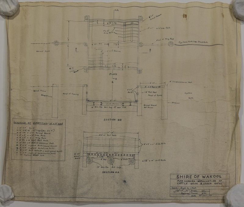 Standard Stock Gate and Cattle Grid Plans; Wakool Shire Council; 1960 ...