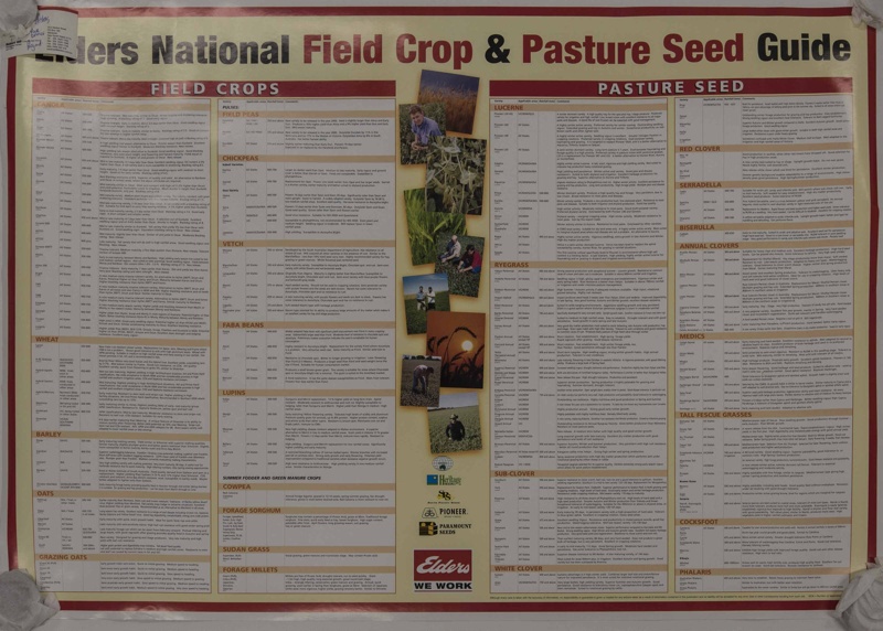 Poster Elders National Field Crop and Pasture Field Guide; Circa 1980s ...
