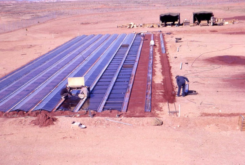 Solar Distillation plant under construction.; 1966 0269 | eHive