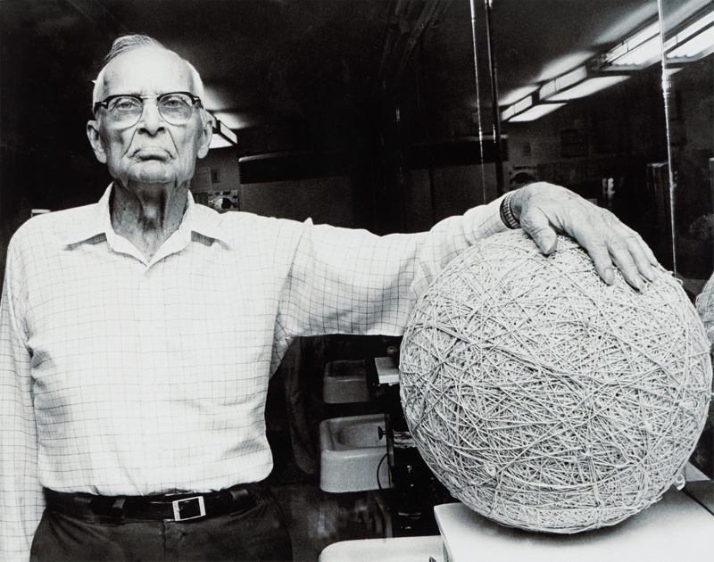 Barber with His Big Ball of String; Watson, John; 2008; 2008-3 | eHive