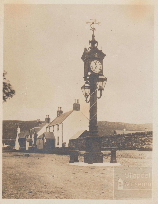 Sir John Fowler memorial clock, Ullapool, in Quay St; C.?; ULM_PH_2018 ...