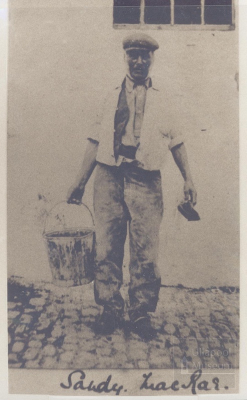 Middle-Aged man with bucket of whitewash in hand; ULMPH 2000 0403 | eHive