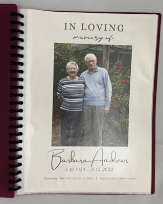 Book: display book 'Barbara Andrew's Story'; IM2023/19 | eHive