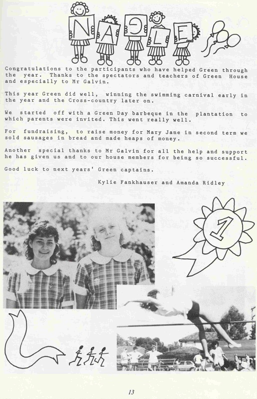 1987 Mount Erin High School Yearbook Nagle House; 2023.2309 | eHive