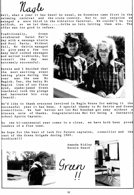 1988 Mount Erin High School Yearbook Nagle House; 2023.2348 | eHive