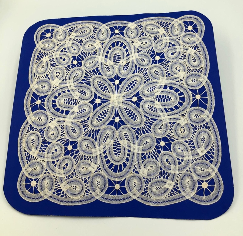 Two lace doilies mounted on card; Beryl Collett; VEMU2108 | eHive